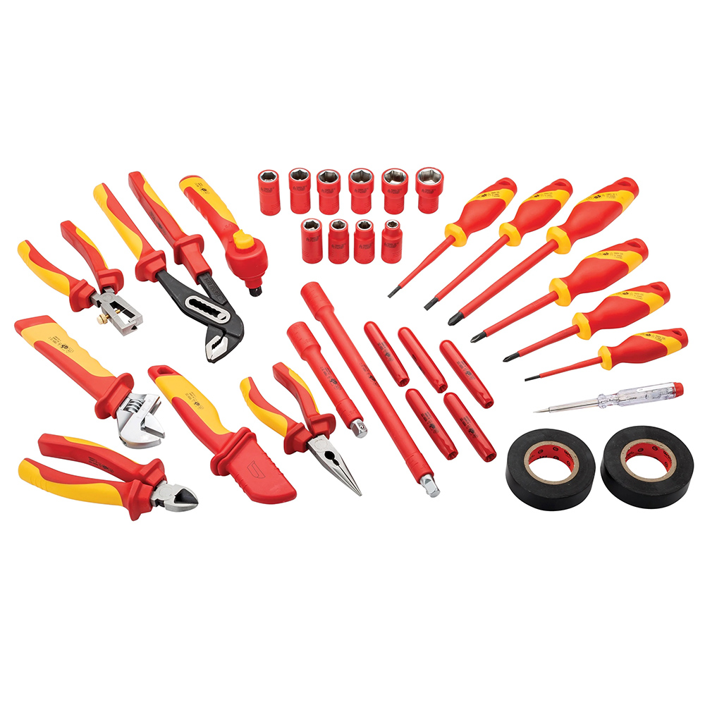 3/8" Dr 33pc VDE Tool Set W/Storage Roll - Buy Tools Online