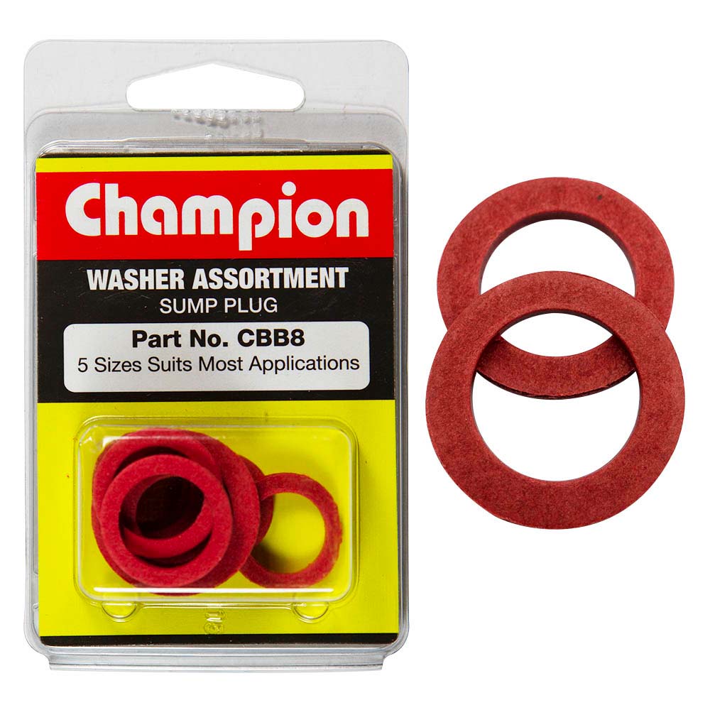 Champion 10Pc Fibre Sump Plug Washer Assortment - Buy Tools Online