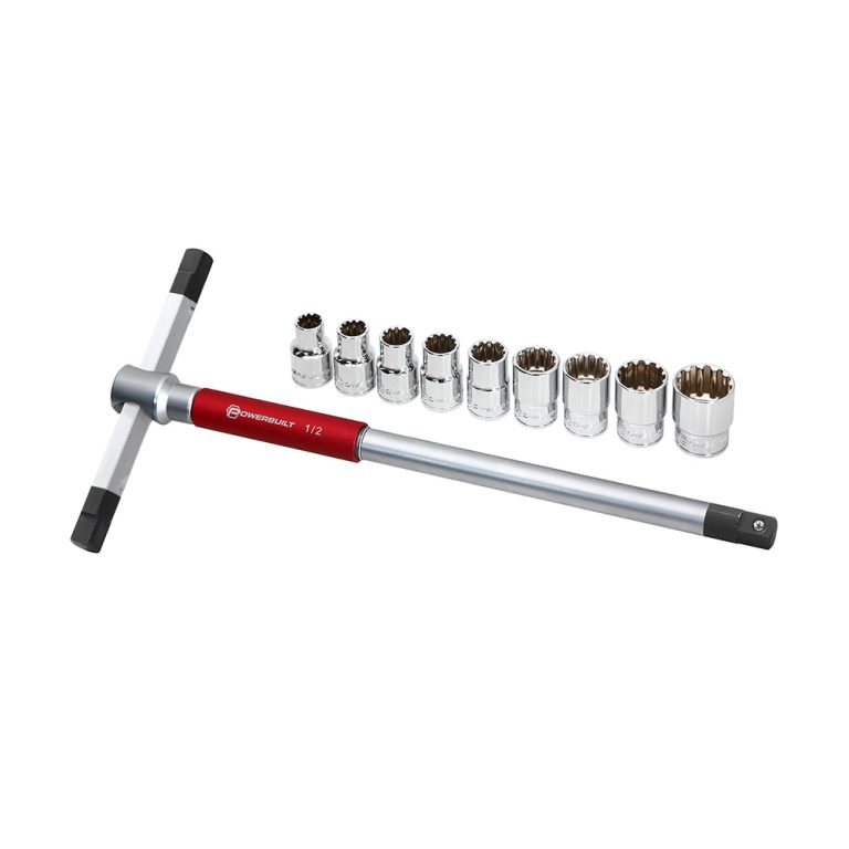 1/2" Dr 10pc Spline Socket Set with 3-Way T-Handle Driver - Buy Tools ...